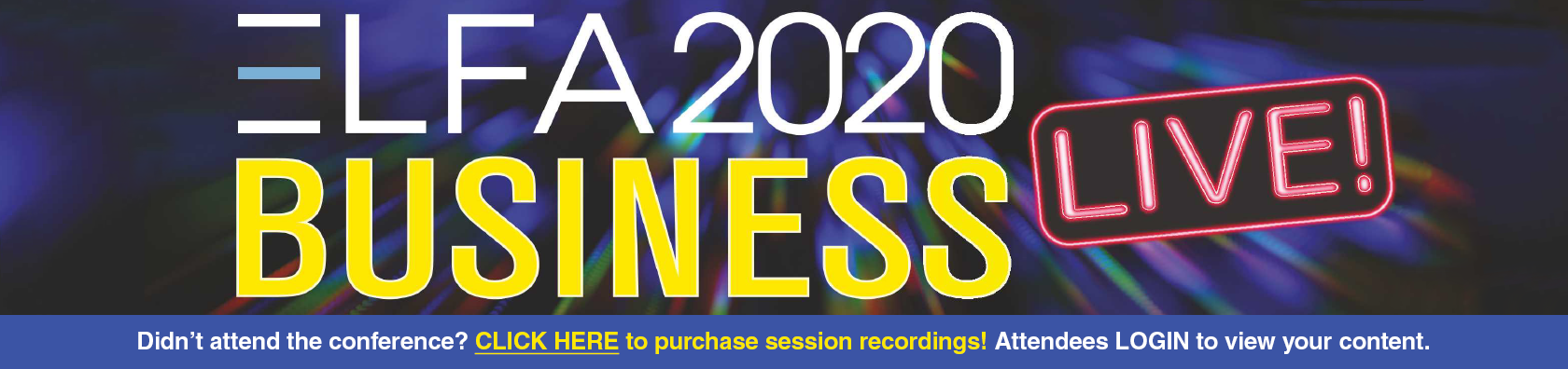 ELFA Conference Resource Center - Home Page